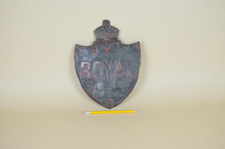 Victorian English Vintage Royal Insurance Copper Fire Plaque at 1stDibs