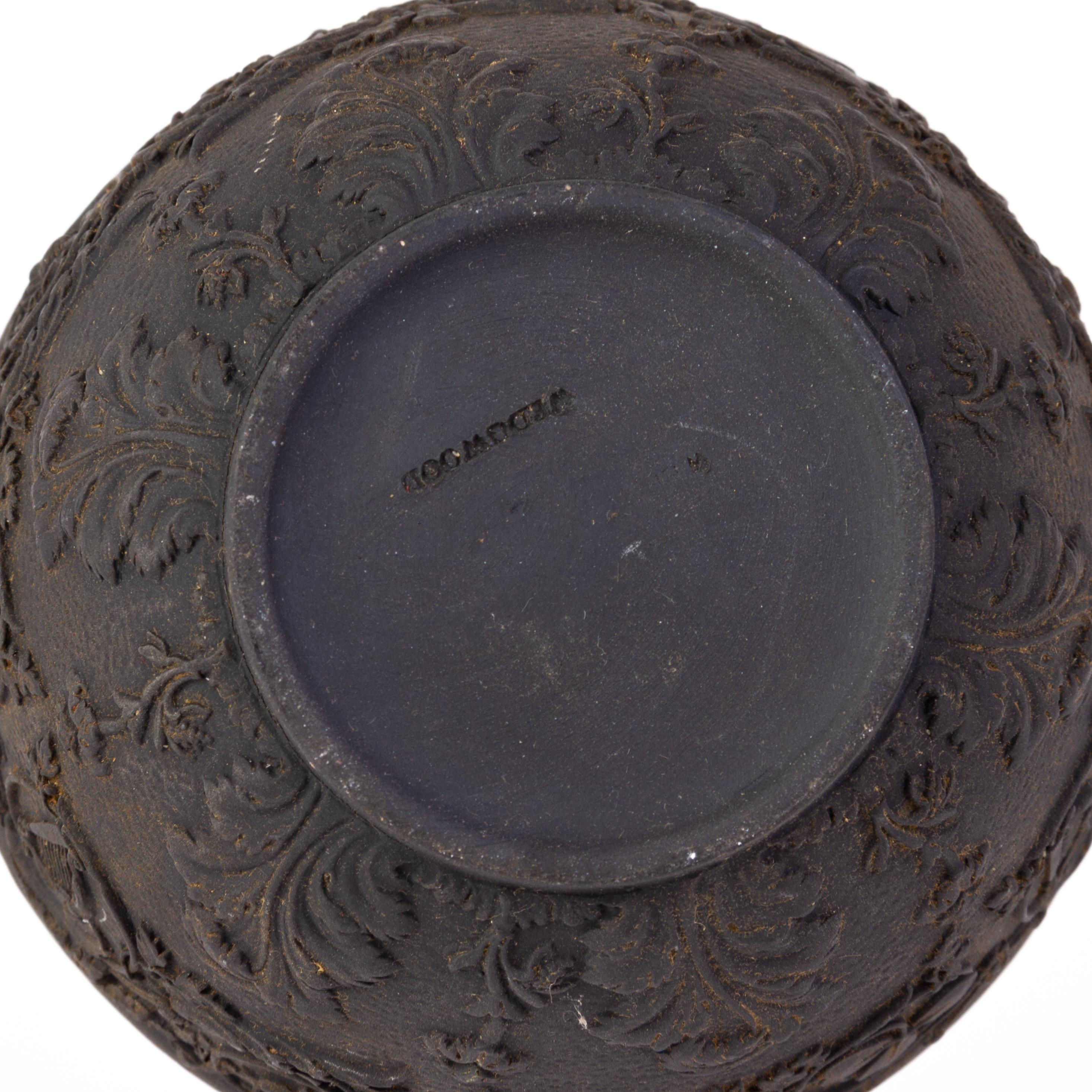 Victorian English Wedgwood Black Basalt Bas Relief Arabesque Bowl at ...