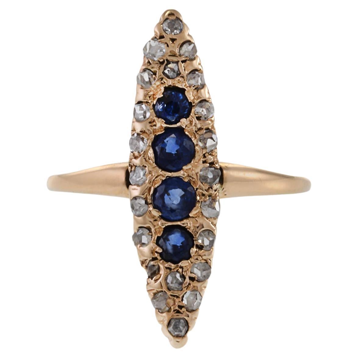 Victorian era onyx and diamond ring For Sale at 1stDibs