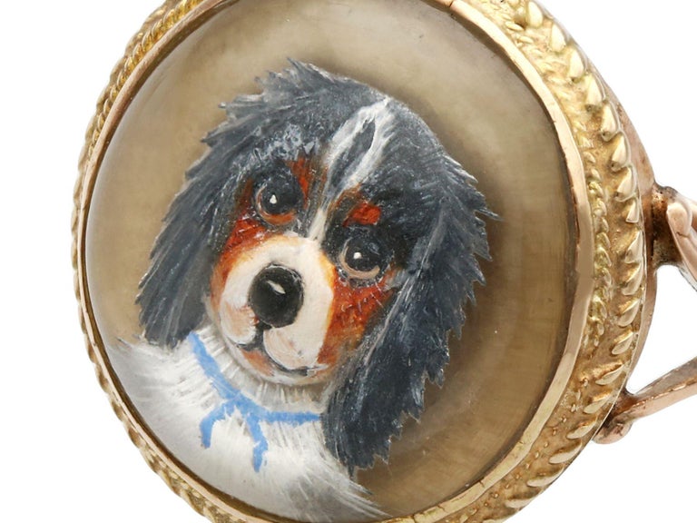 Victorian Essex Crystal Yellow Gold Dog Cocktail Ring For Sale at 1stDibs