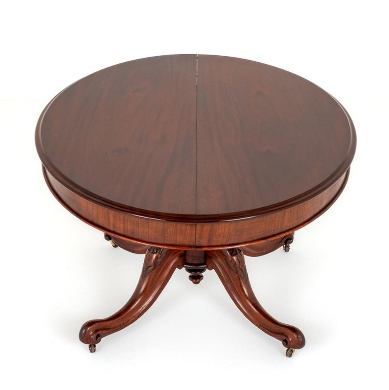 Victorian Extending Dining Table Mahogany Oval, 1860 For Sale at 1stDibs