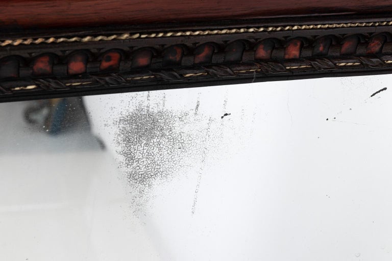 Victorian Fabric Covered Mirror For Sale at 1stDibs