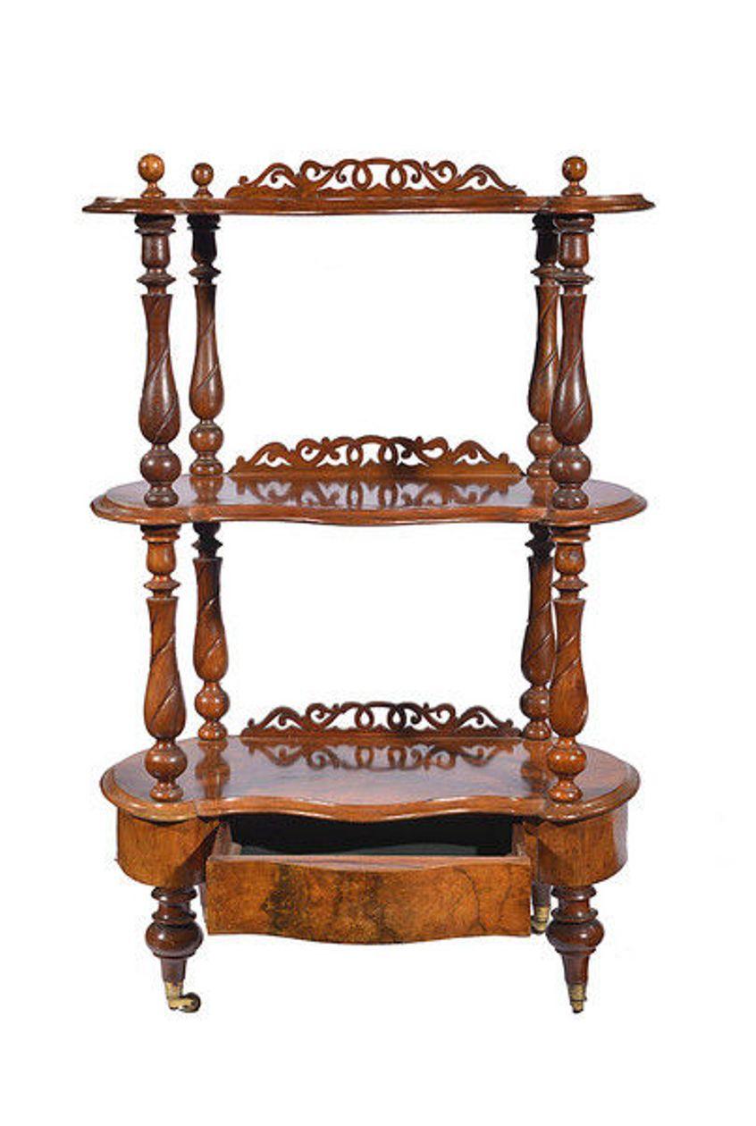 Victorian Figured Walnut Whatnot with a Concealed Drawer For Sale at ...
