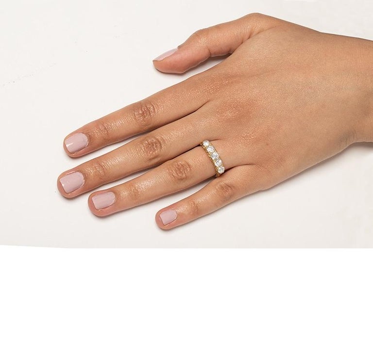 Victorian Five-Stone Diamond Carved Shank Ring, circa 1880s For Sale at ...