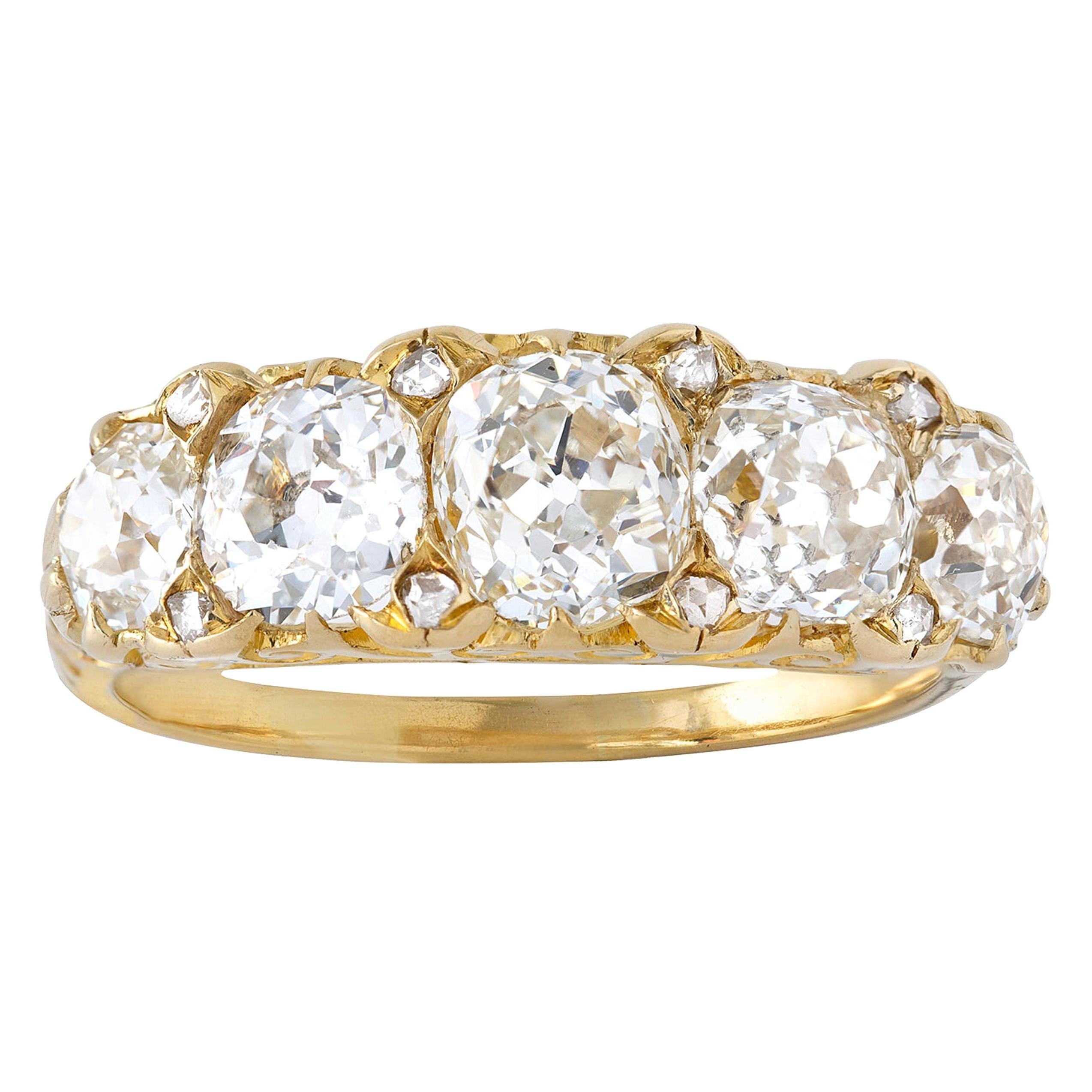 Victorian Diamond Three Stone Ring at 1stDibs