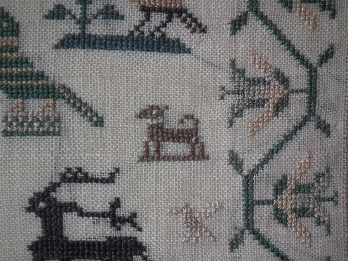 Victorian Folk Art Textile Sampler, Dated 1840 by Esther Nunn at ...