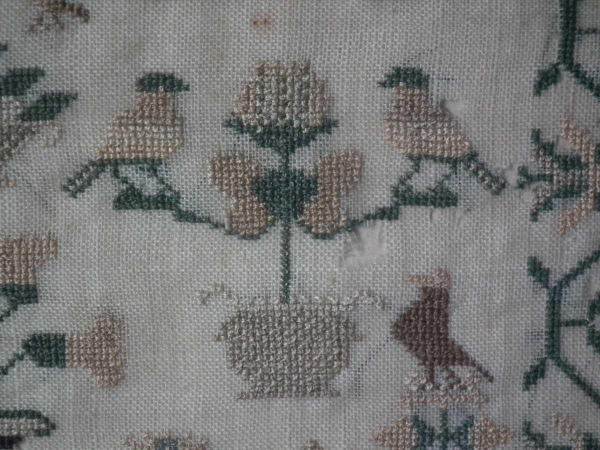 Victorian Folk Art Textile Sampler, Dated 1840 by Esther Nunn at ...