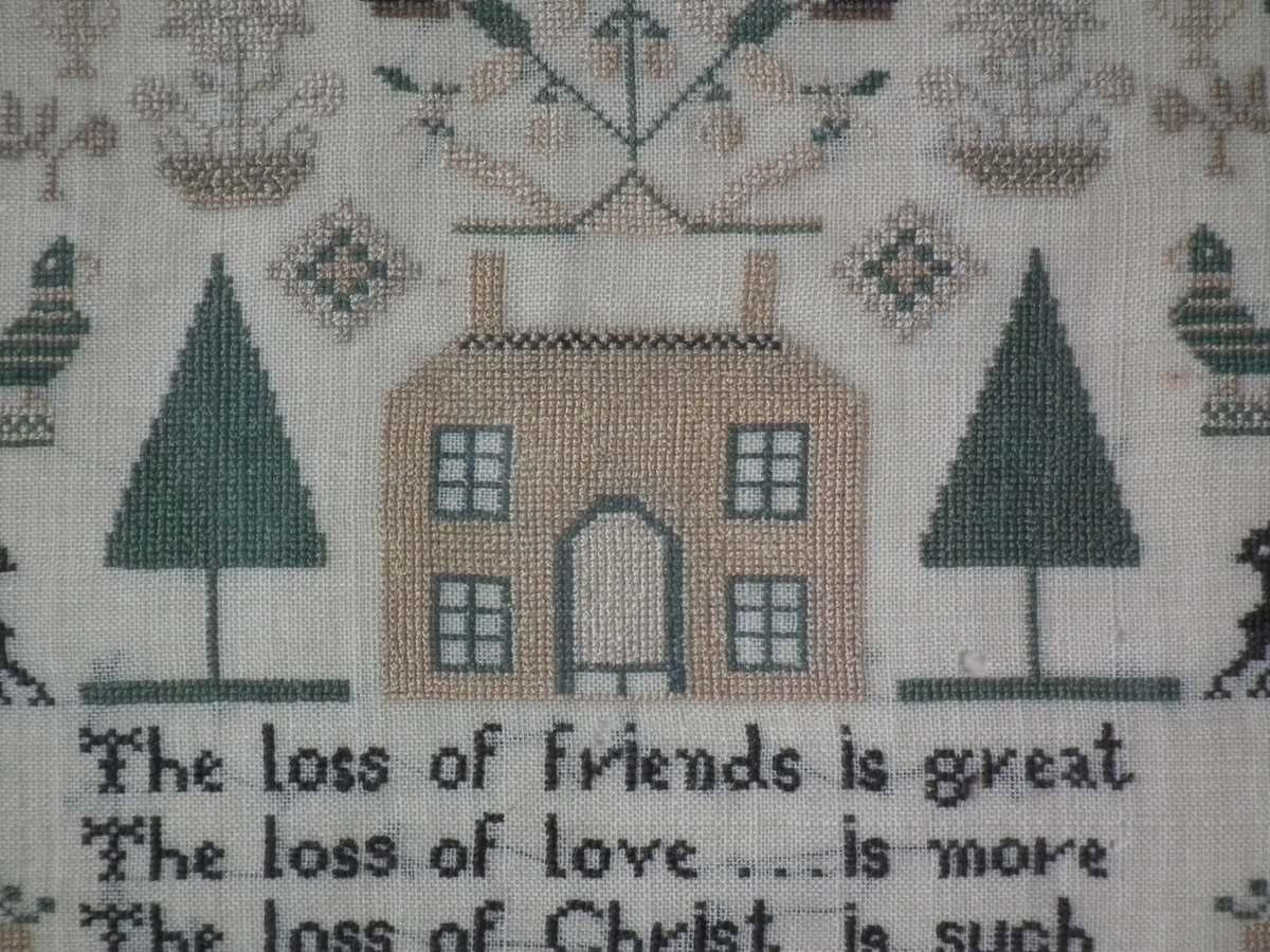 Victorian Folk Art Textile Sampler, Dated 1840 by Esther Nunn at ...