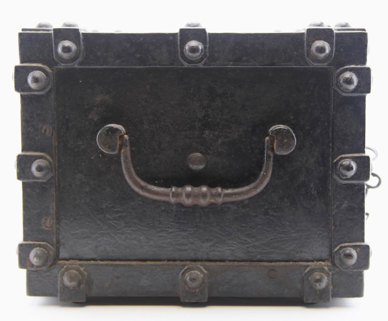Victorian French Cast Iron Bound Strong Box by Bauche Brevete, and ...