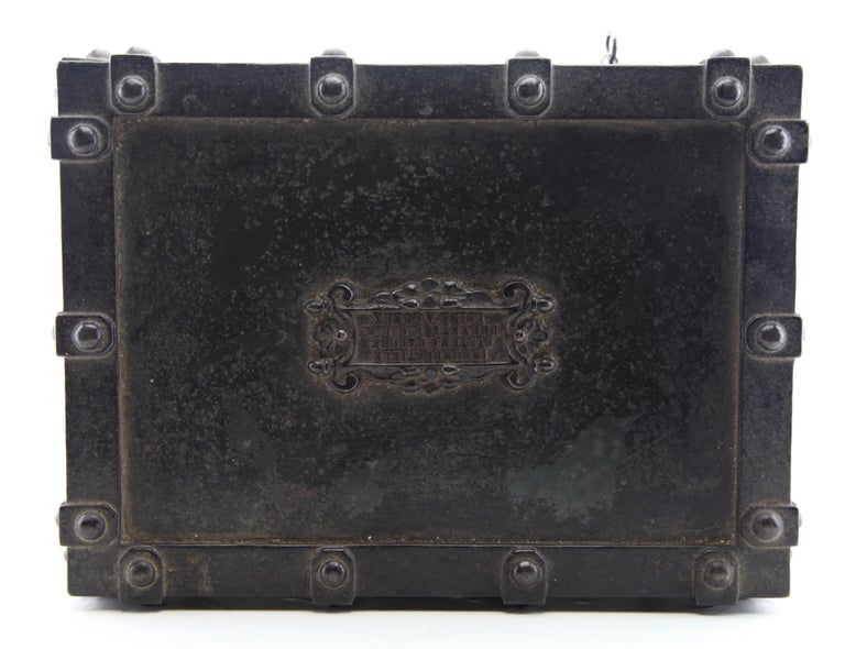 Victorian French Cast Iron Bound Strong Box by Bauche Brevete, and ...