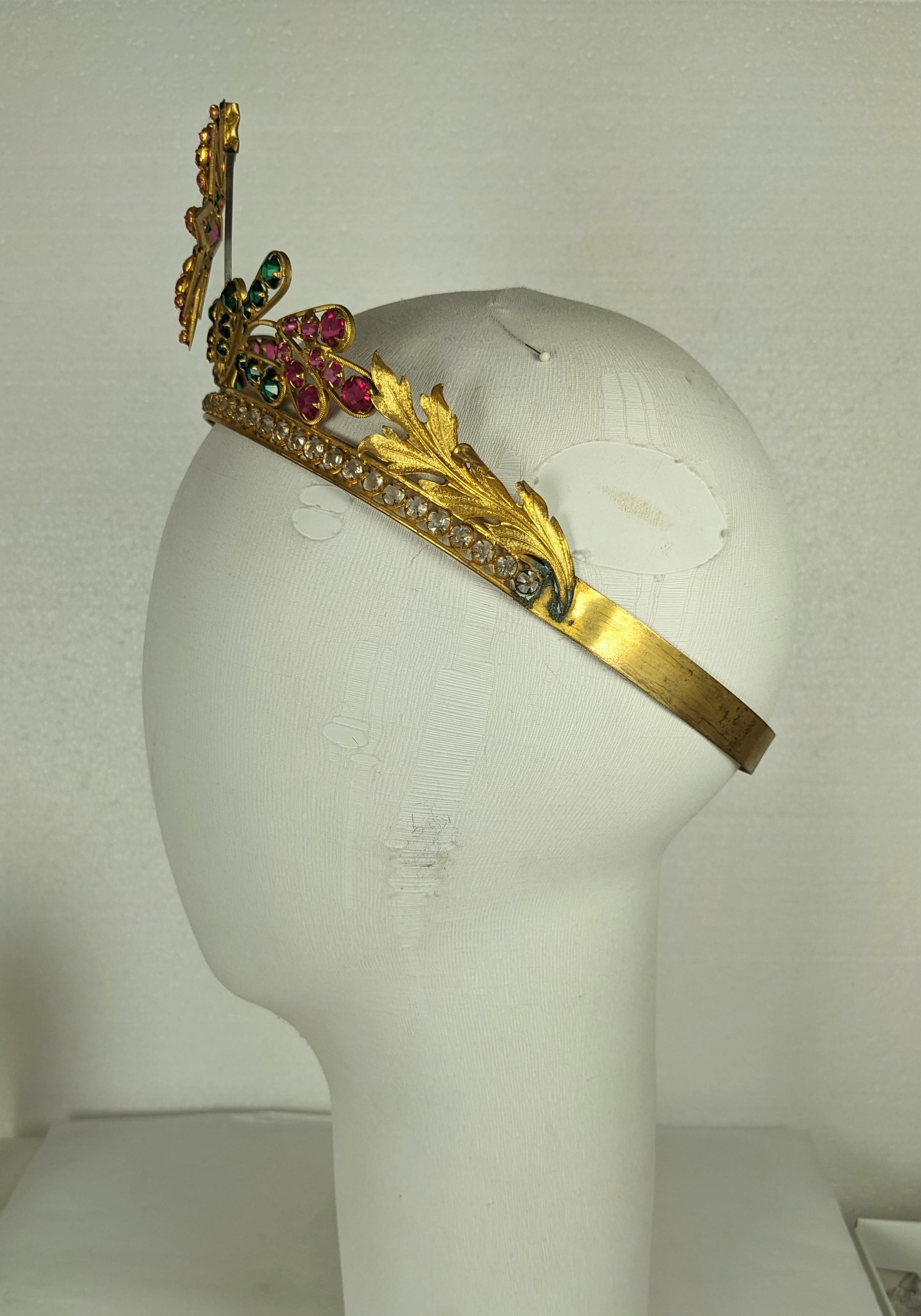 Victorian French Tremblant Jeweled Star Tiara For Sale at 1stDibs