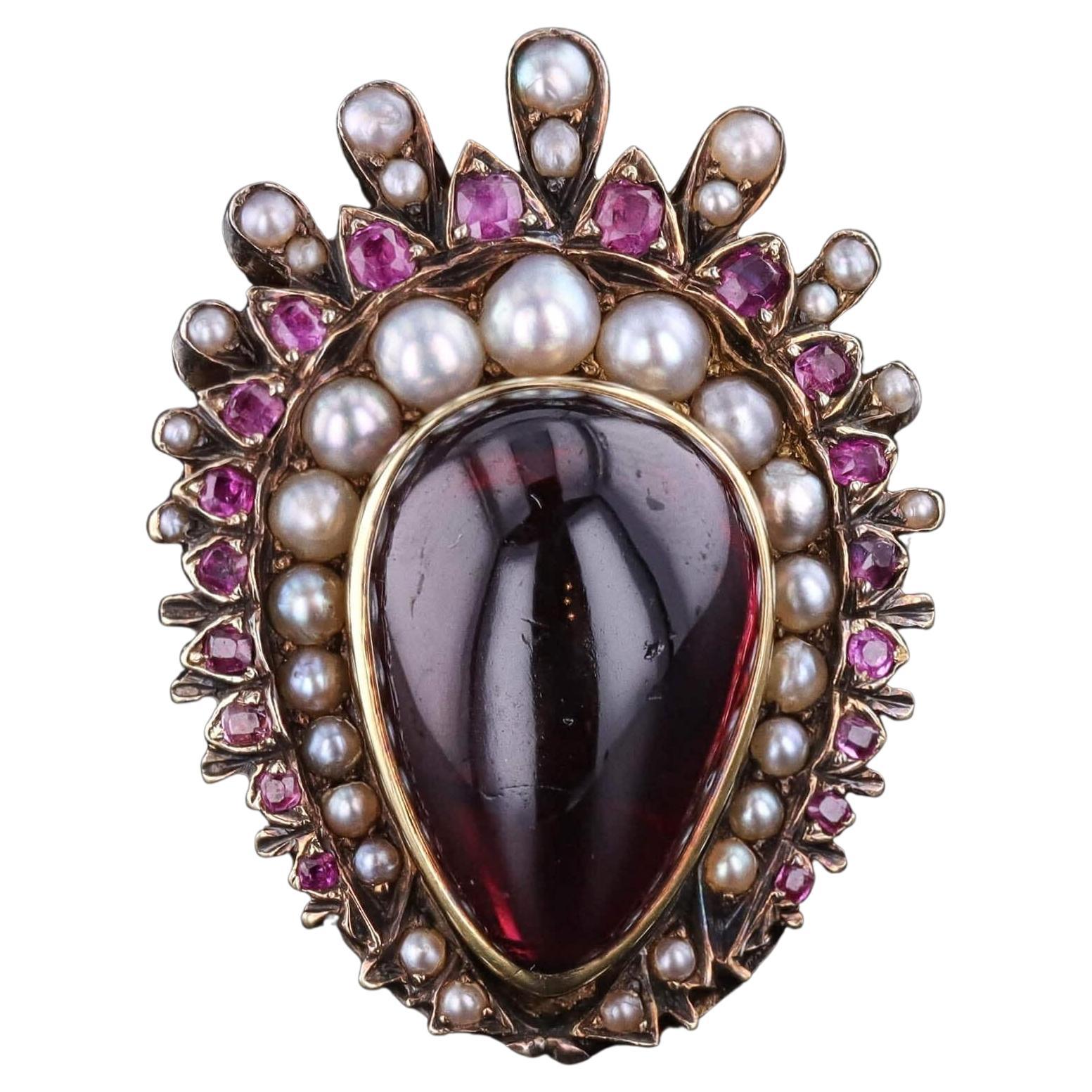 Victorian Bohemian Garnet Bird Brooch - Circa 1880 For Sale at 1stDibs