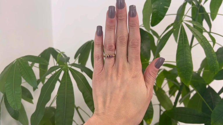 Victorian Gemstone 14k Yellow Gold Acrostic “Regard” Ring For Sale at ...