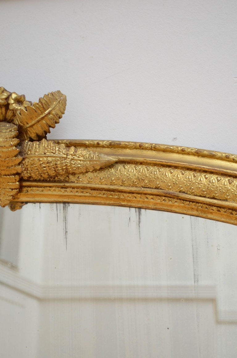 Victorian Gilded Mirror of Narrow Proportions For Sale at 1stDibs