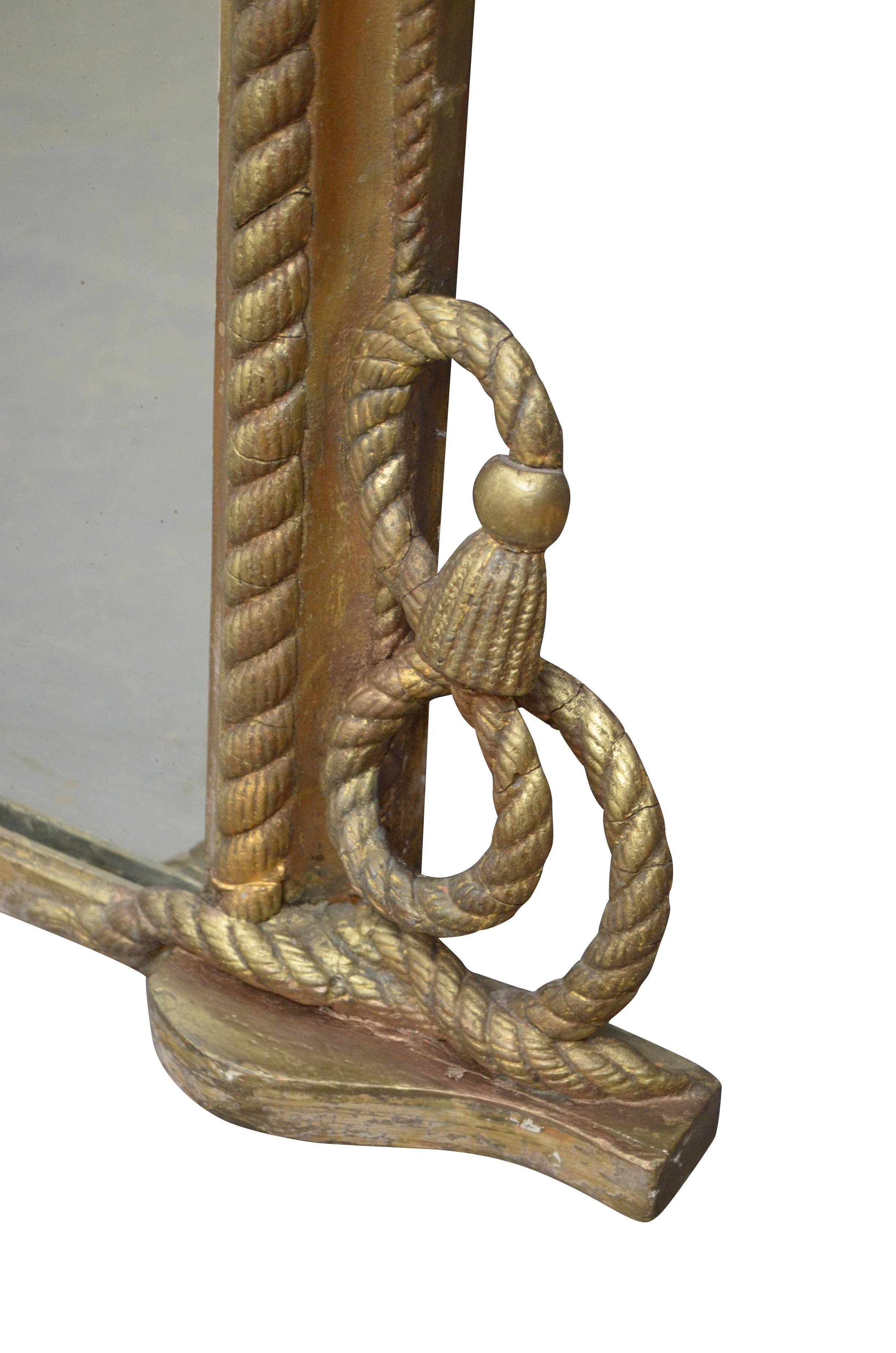 Victorian Gilded Wall Mirror For Sale at 1stDibs