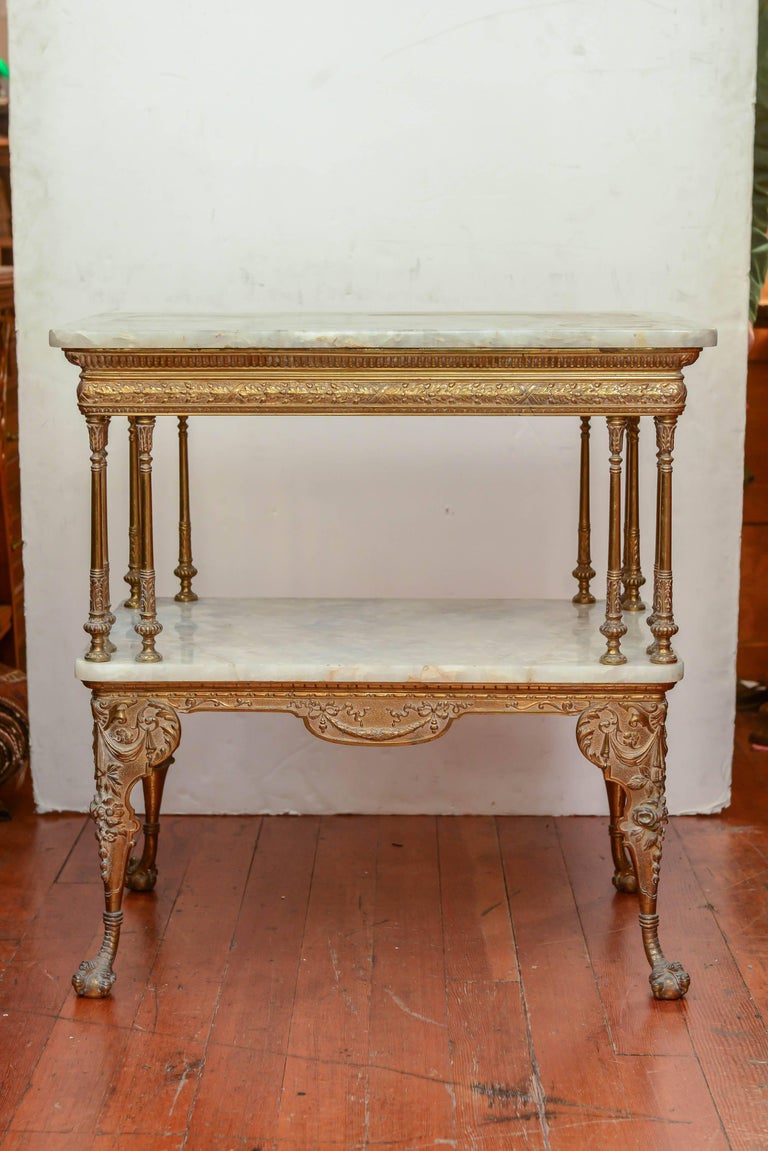 Victorian Gilt Bronze and Onyx Parlor Table at 1stDibs