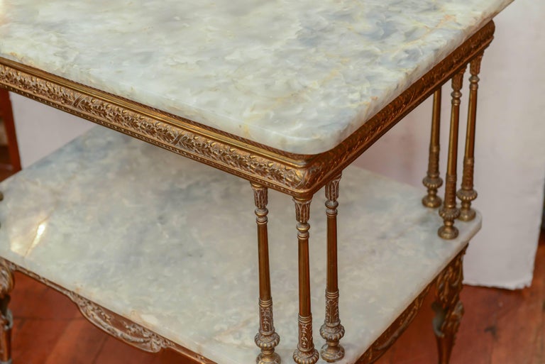 Victorian Gilt Bronze and Onyx Parlor Table at 1stDibs