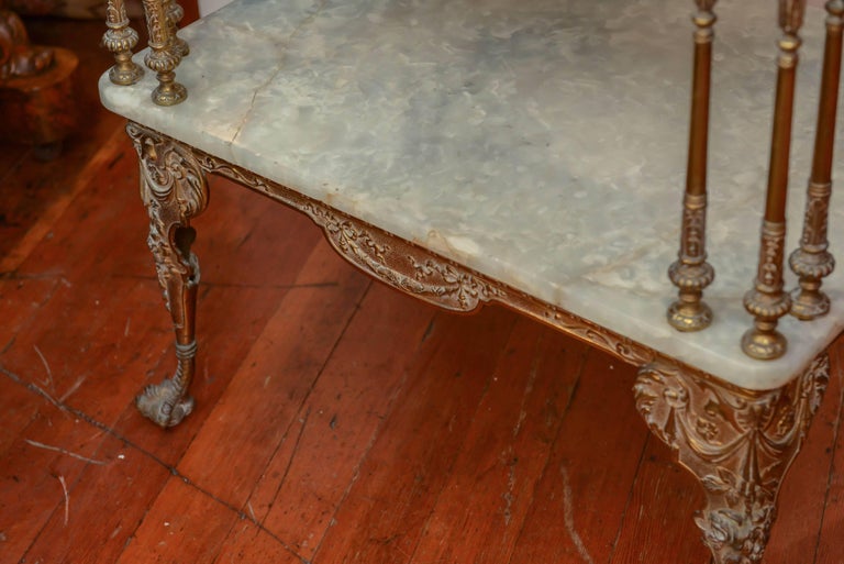 Victorian Gilt Bronze and Onyx Parlor Table at 1stDibs