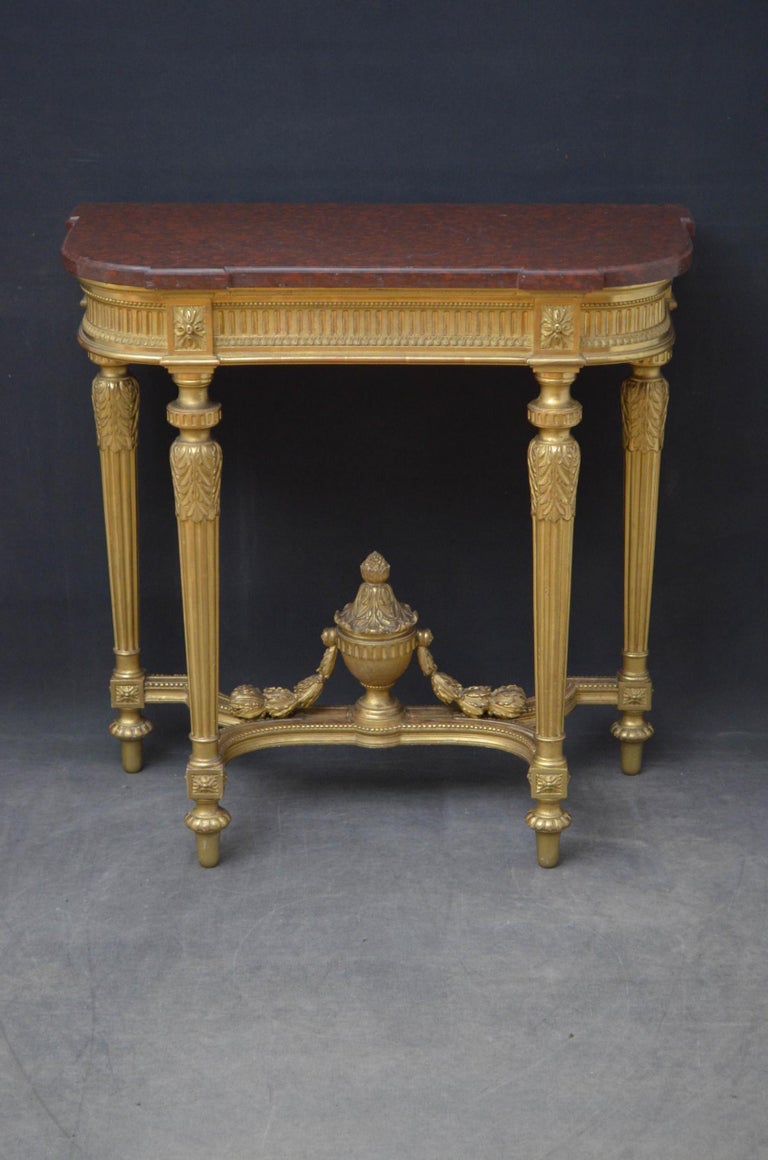 Victorian Giltwood Console Table with Jardinière For Sale at 1stDibs
