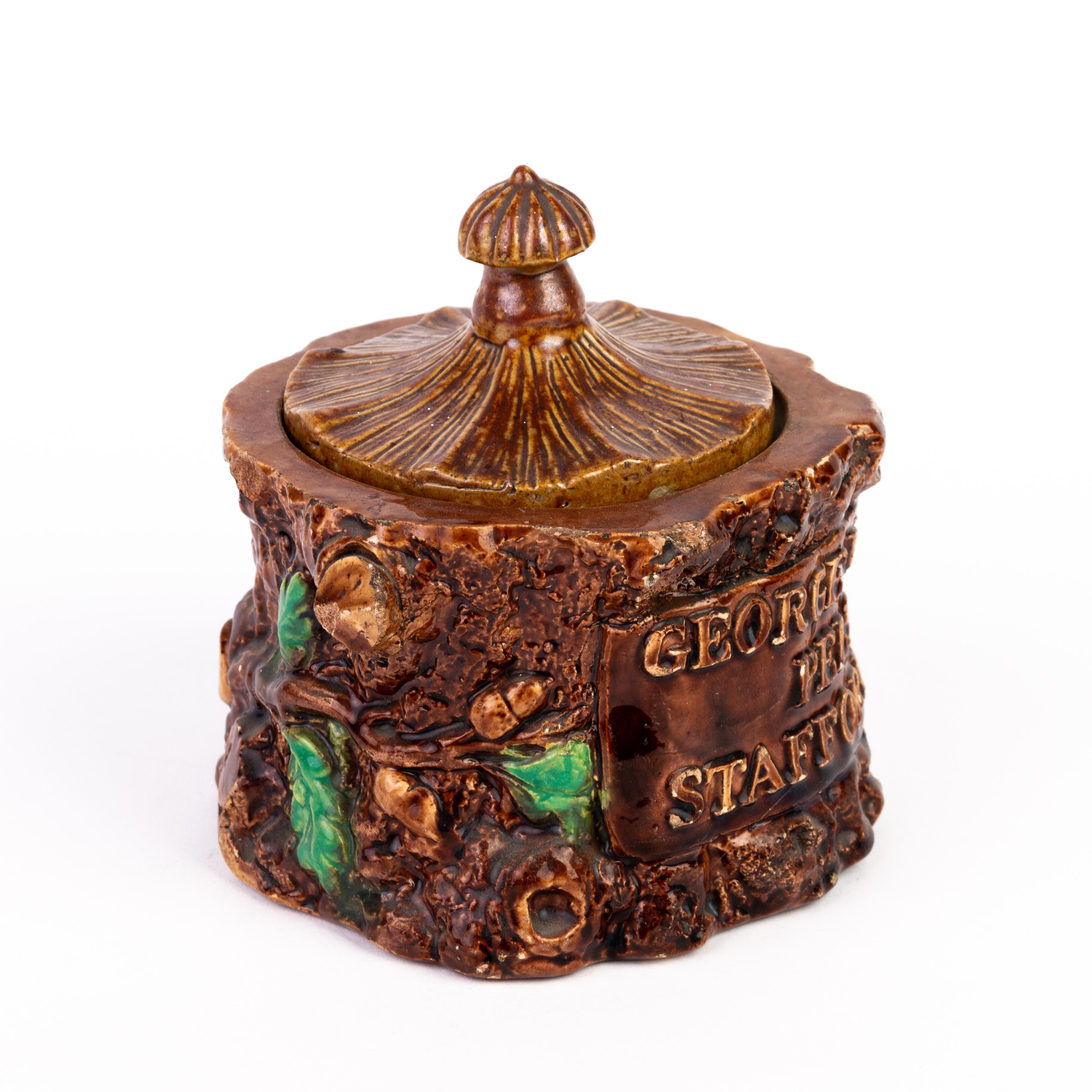 Victorian Glazed Ceramic Tobacco Jar 19th Century For Sale at 1stDibs