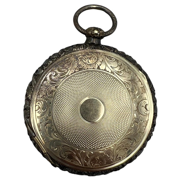 Victorian Gold and Silver Pill Box Locket Pendant For Sale at 1stDibs