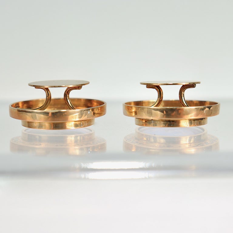 Victorian Gold and Enamel Lapel Buttons or Pins with Views of Lake ...