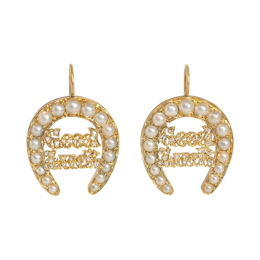 Art Nouveau Jade Ruby Gold Earrings at 1stDibs