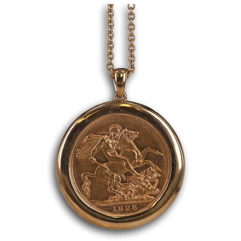 Victorian Gold Sovereign Pendant and Chain at 1stDibs | gold sovereign ...