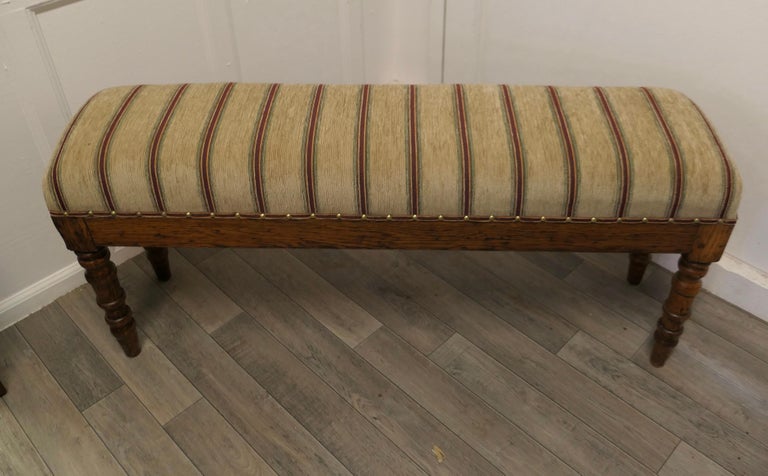 Victorian Golden Oak Arts and Crafts Long Window Stool For Sale at 1stDibs