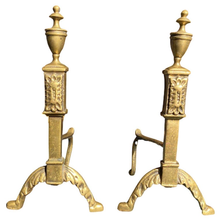 Victorian Gothic Brass Ball and Eagle Claw Motif Fire Companion Set at ...