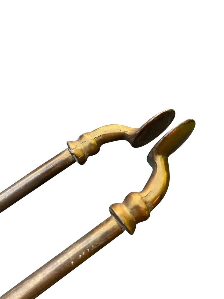 Victorian Gothic Brass Ball and Eagle Claw Motif Fire Companion Set at ...