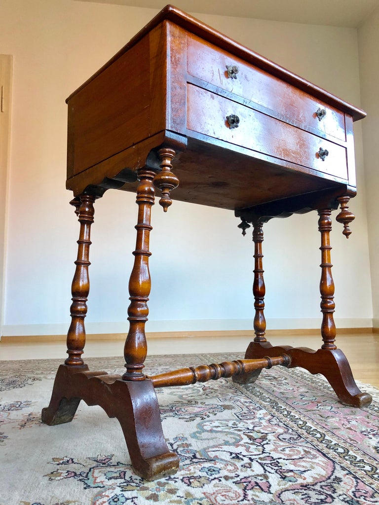 Victorian Gothic Revival Dressing Walnut Side Table, 19th Century ON ...