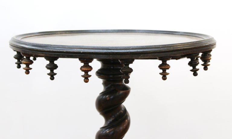 Victorian Gothic Revival Mahogany and Fruitwood Circular Center Table ...