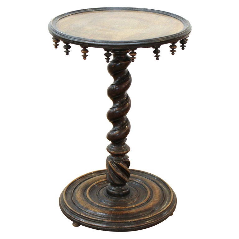 Victorian Gothic Revival Mahogany and Fruitwood Circular Center Table ...