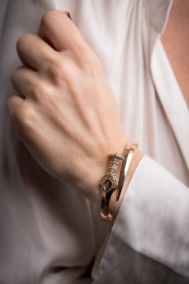 Victorian Gothic Revival Sword Bracelet For Sale at 1stDibs