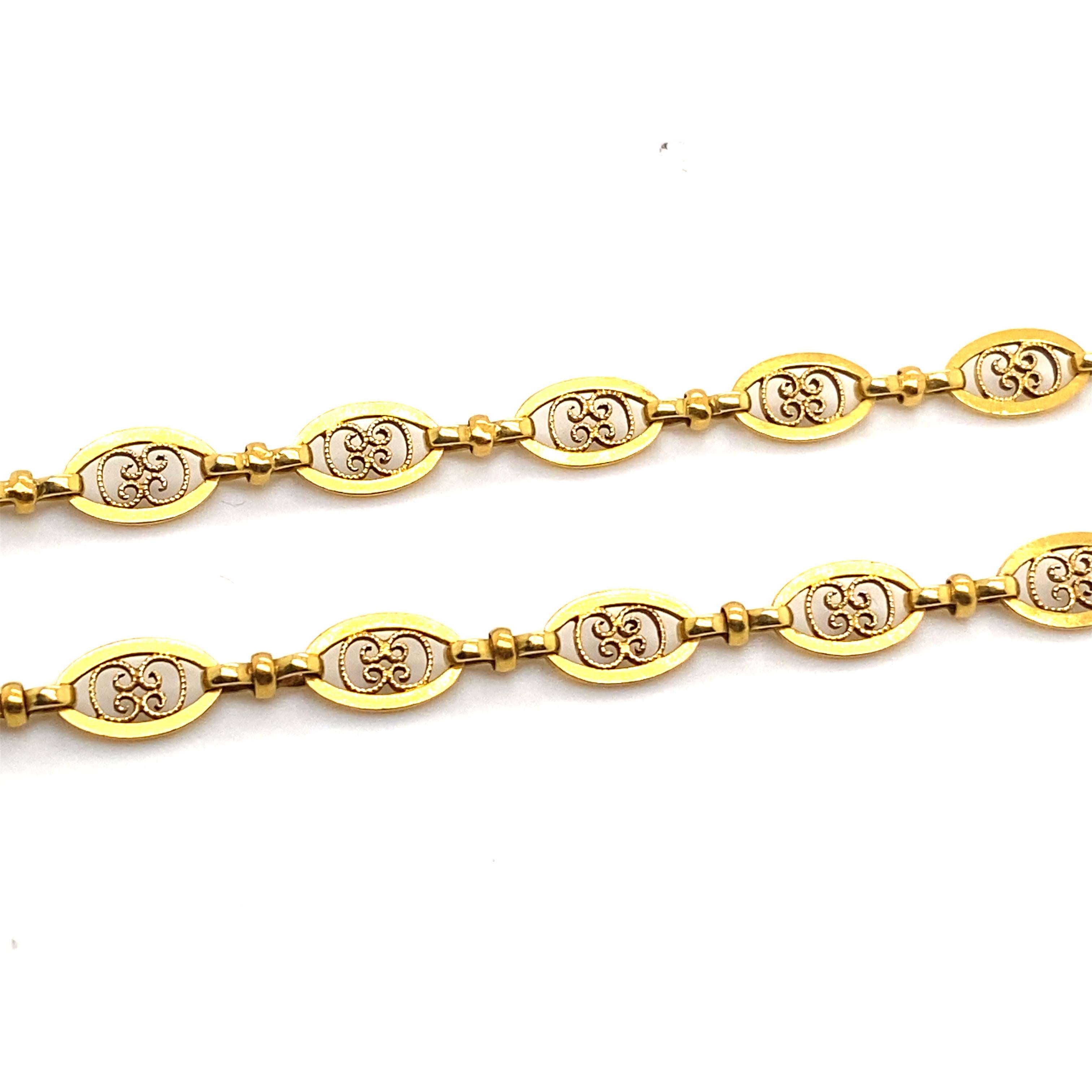 Victorian Guard Chain 18 Karat Yellow Gold, Circa 1900 at 1stDibs ...
