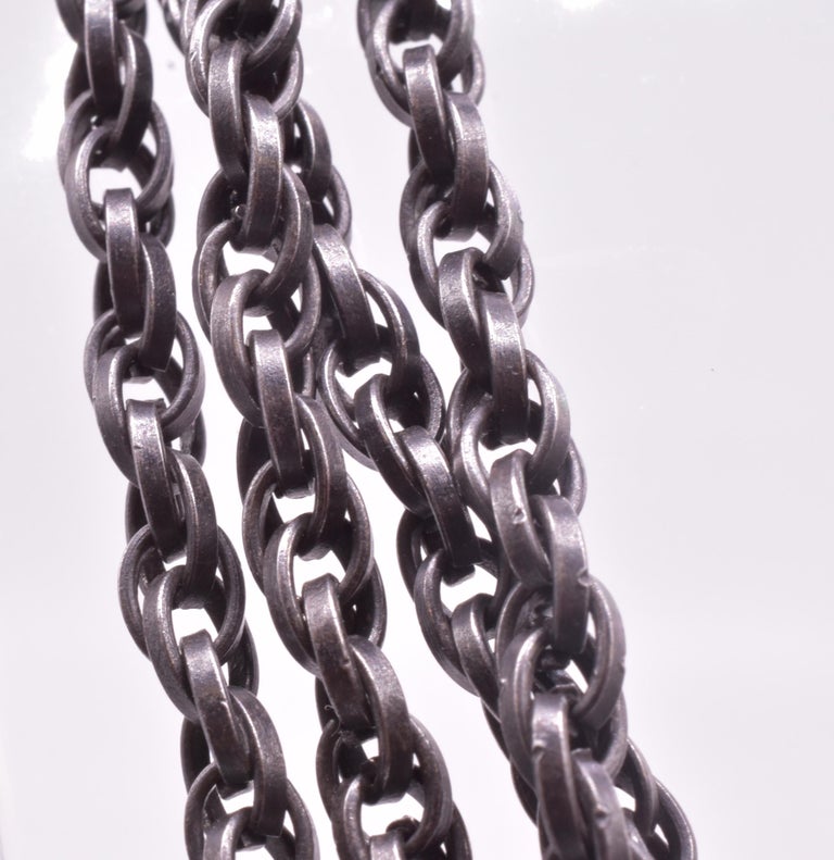 Victorian Gunmetal Fancy Link Chain, circa 1890 For Sale at 1stDibs