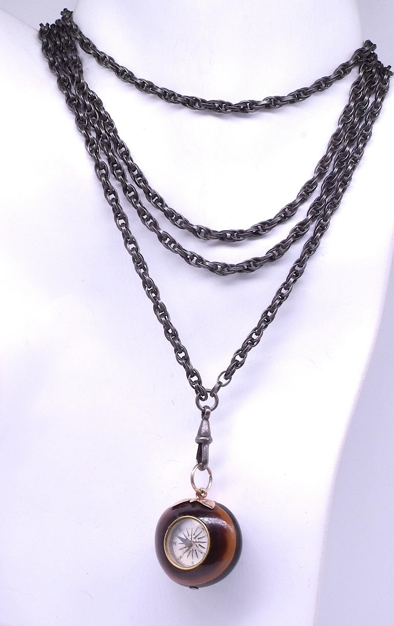 Victorian Gunmetal Fancy Link Chain, circa 1890 For Sale at 1stDibs