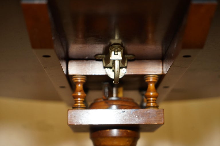 Victorian Hand Carved Pollard Oak Tilt Top Tripod Wine Side End Lamp ...