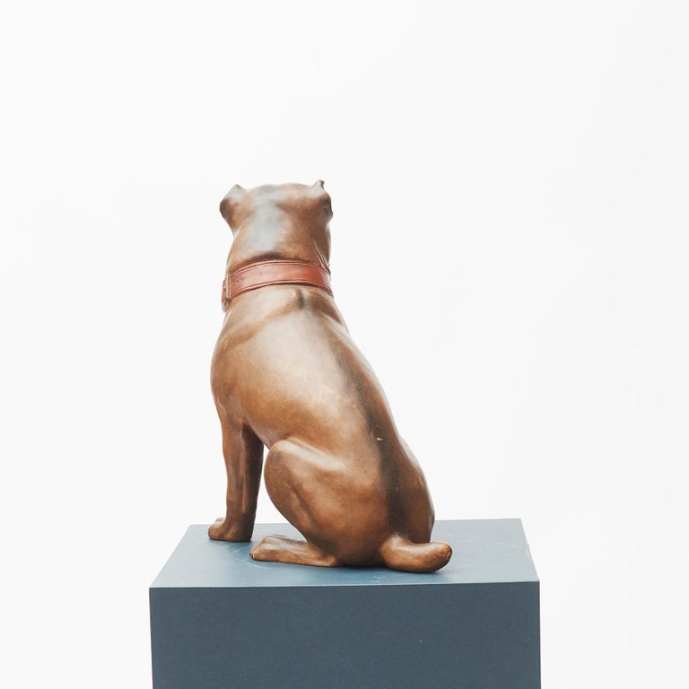 Victorian Hand Painted Terracotta Dog Statue, England, 1880-1890 For ...