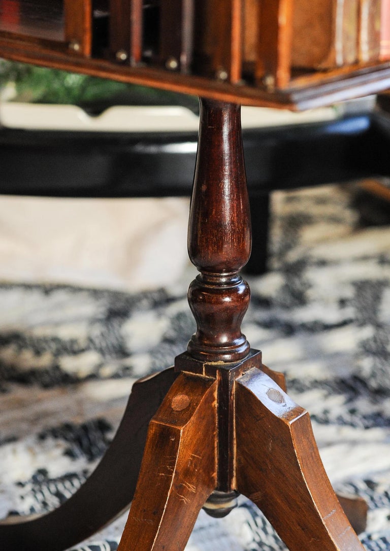 Victorian Handmade Floor Standing Revolving Bookcase with Chamfered ...
