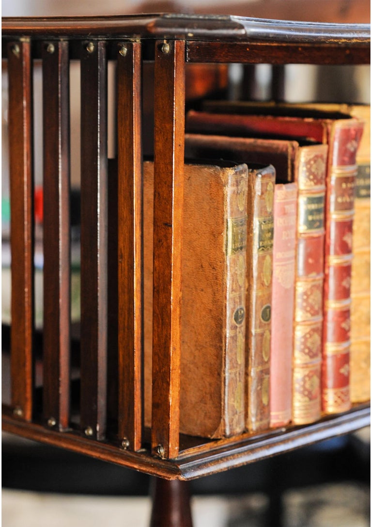 Victorian Handmade Floor Standing Revolving Bookcase with Chamfered ...