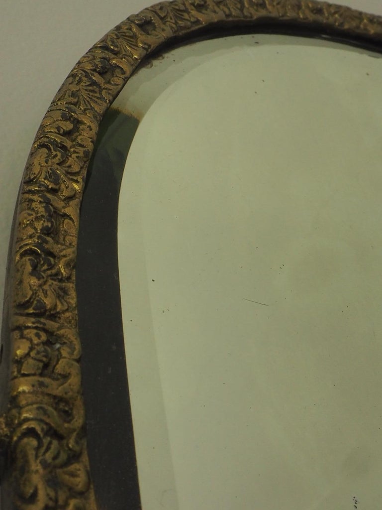 Victorian Hercules and Apollo Gilt Bronze Wall Mirror For Sale at 1stDibs