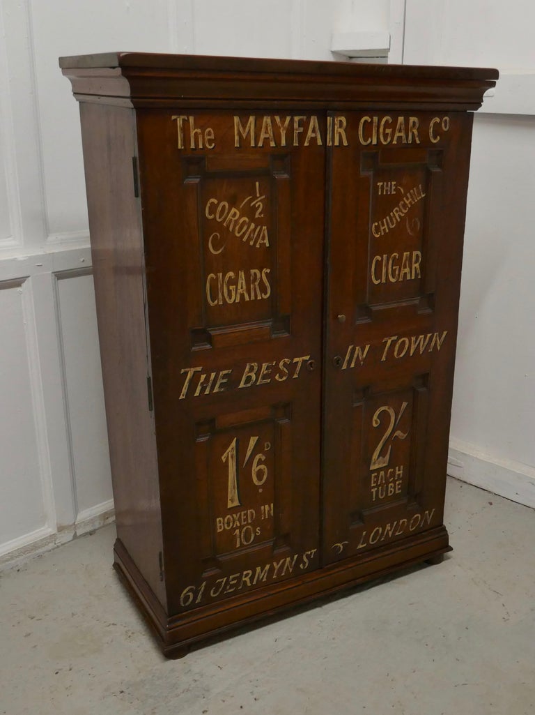 Victorian Humidor Painted for Cigar Store Display For Sale at 1stDibs