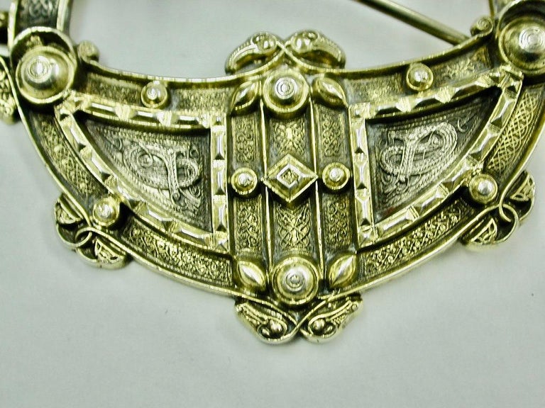 Victorian Irish Silver Gilt Tara Brooch, Made by Waterhouse and Co of Dublin, c.1860 For Sale at ...