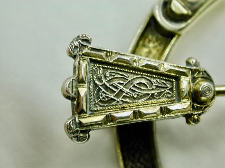 Victorian Irish Silver Gilt Tara Brooch, Made by Waterhouse and Co of ...