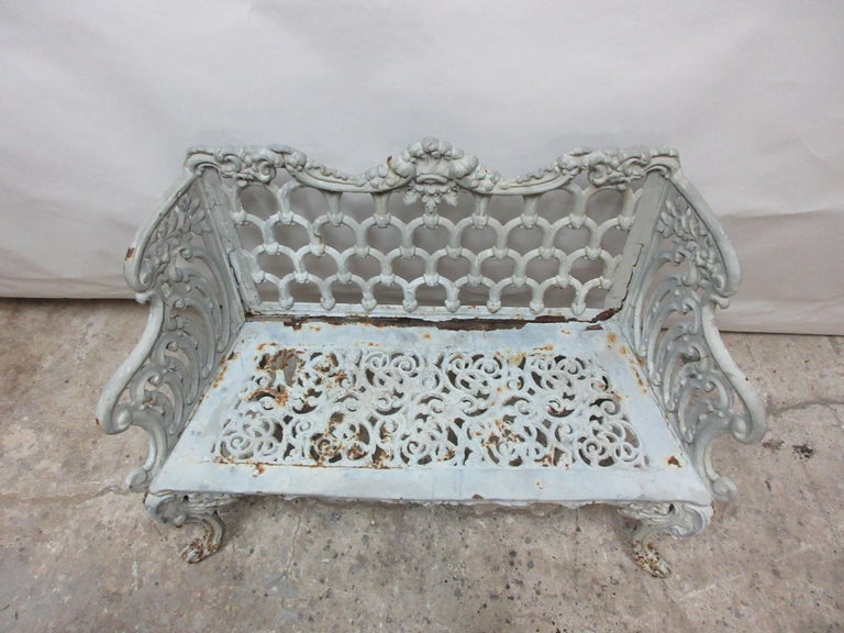 Victorian Iron Bench at 1stDibs