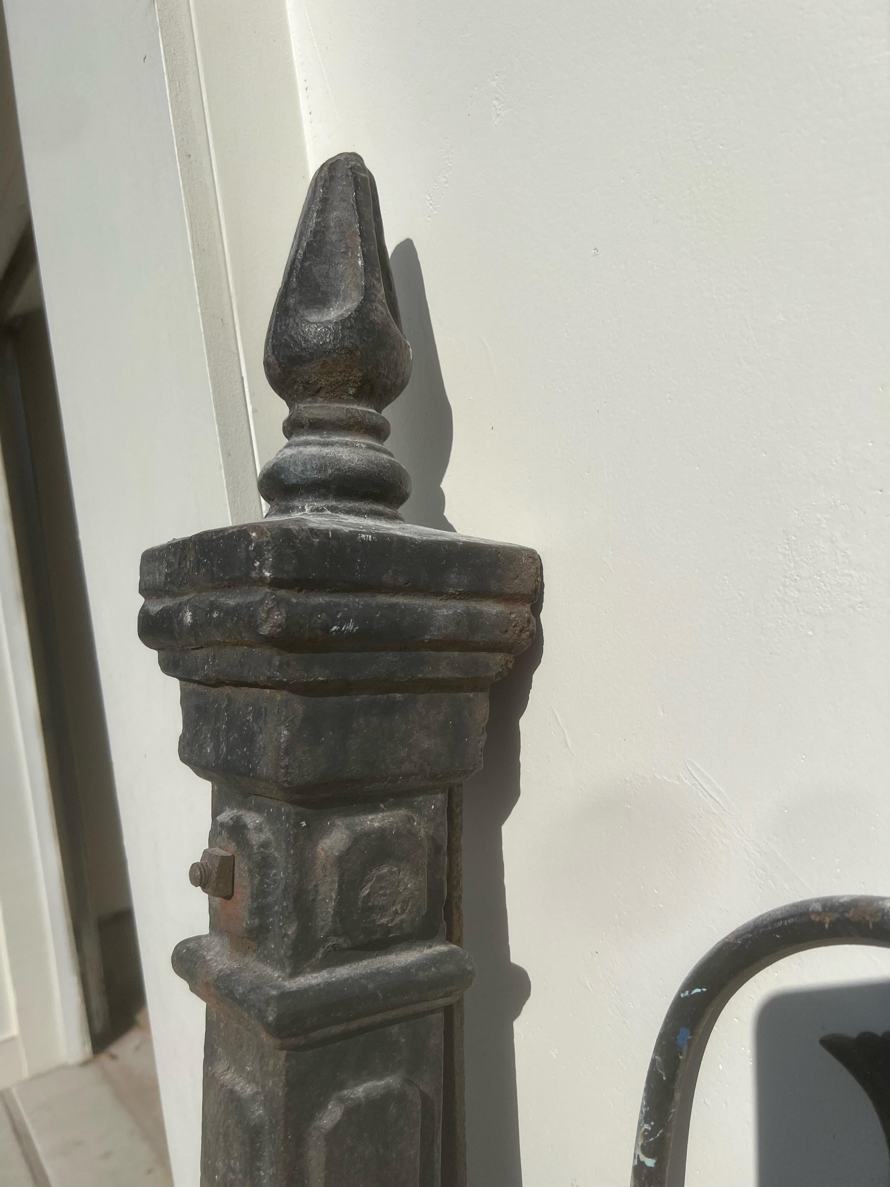 Victorian Iron Garden Gate and Posts at 1stDibs
