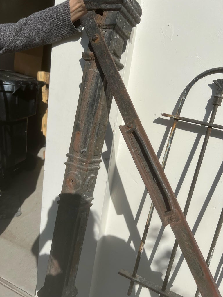 Victorian Iron Garden Gate and Posts at 1stDibs
