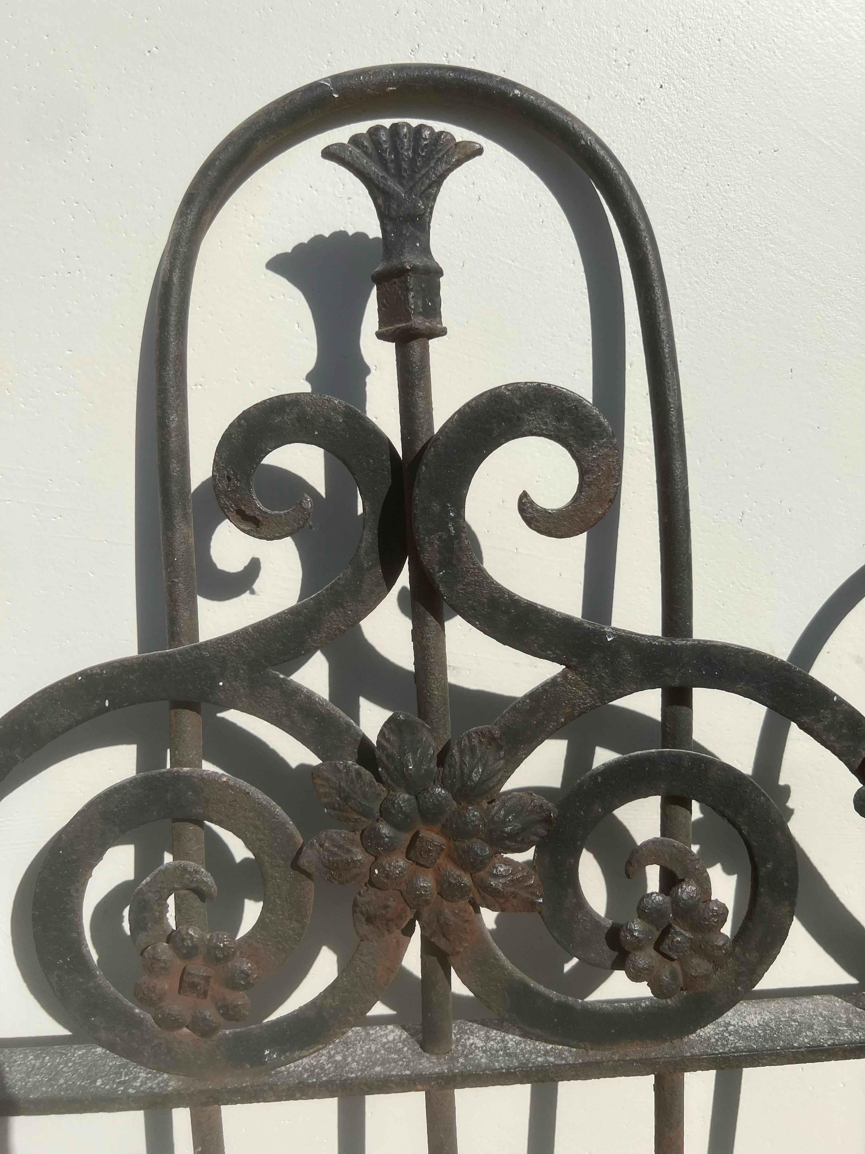 Victorian Iron Garden Gate and Posts at 1stDibs